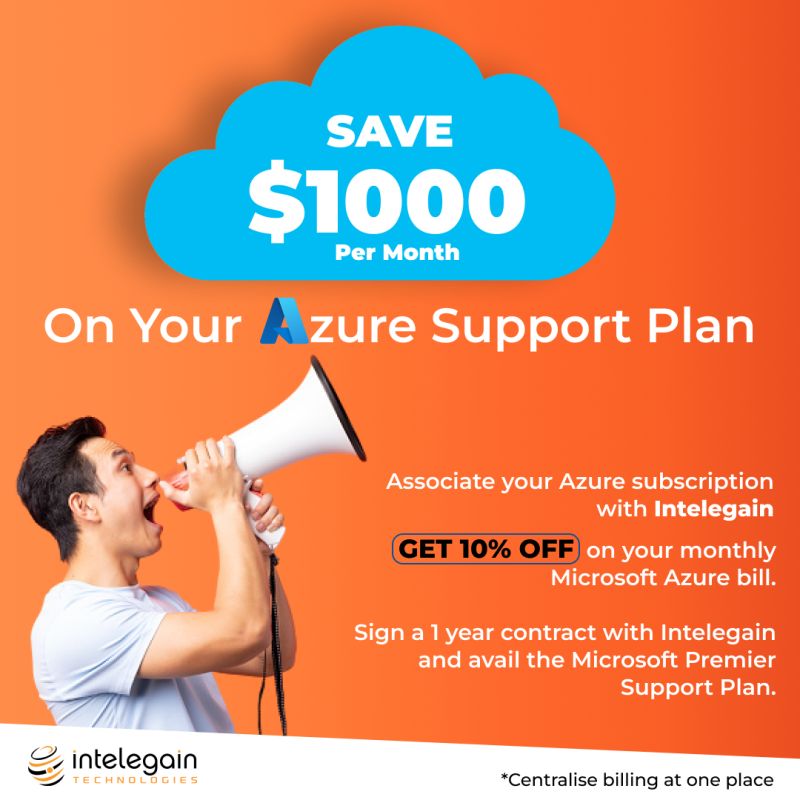 Get 10% Off | Microsoft Azure Cloud Subscription Discount - Intelegain